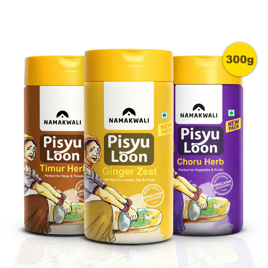Pisyu Loon Flavoured Salt ( 3 Flavour Combo ), 300g